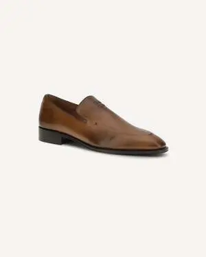 Miu Miu Leather Loafers - Brown