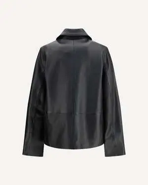 TOTEME Grained Leather Button-front Jacket