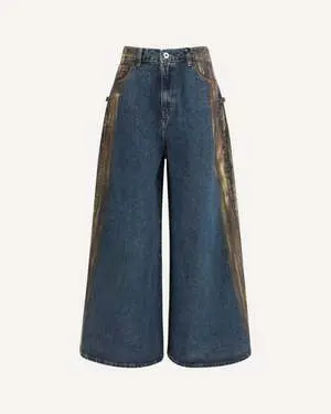 ELLA Oversized Jeans With Contrasting Painted Details