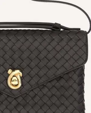 Bottega Veneta Knot Lock Shoulder Bag - Brown
