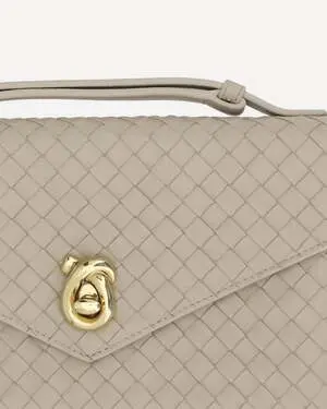 Bottega Veneta Knot Lock Shoulder Bag - Beige