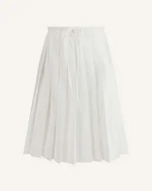 Prada Pleated Jersey Skirt - White