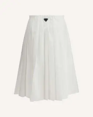 Prada Pleated Jersey Skirt - White