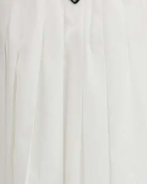 Prada Pleated Jersey Skirt - White