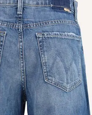 MOTHER The Rerun Zip Sneak Jeans - Blue