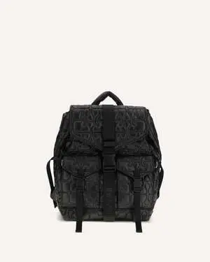GANNI Quilted Backpack With Top Handle And Adjustable Straps