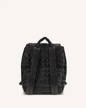 GANNI Quilted Backpack With Top Handle And Adjustable Straps