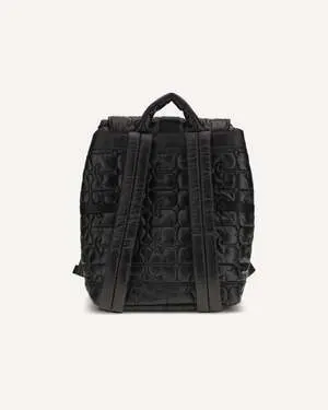 GANNI Quilted Backpack With Top Handle And Adjustable Straps