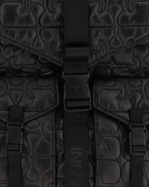 GANNI Quilted Backpack With Top Handle And Adjustable Straps