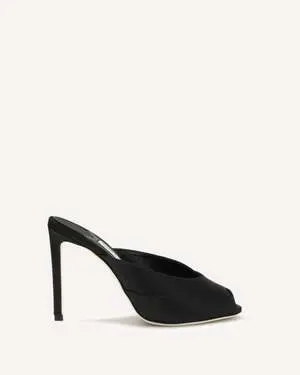 JIMMY CHOO Brigitte Leather Mules - Black