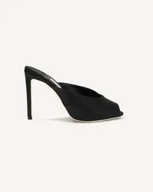 JIMMY CHOO Brigitte Leather Mules - Black