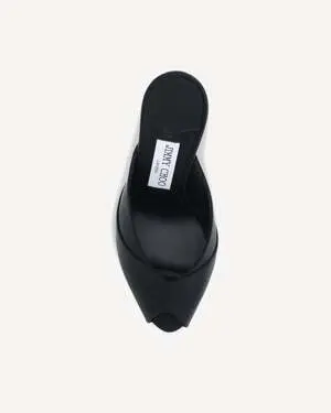 JIMMY CHOO Brigitte Leather Mules - Black