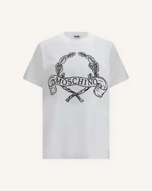 Moschino Maxi Laurel Crown Embroidery T-hirt