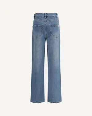 SELF-PORTRAIT Embellished Straight-leg Jeans