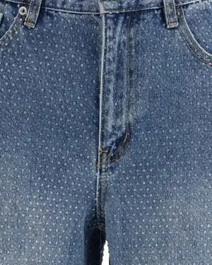 SELF-PORTRAIT Embellished Straight-leg Jeans