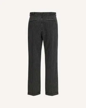 TOM FORD Striped Wool And Cotton Tailored Pants