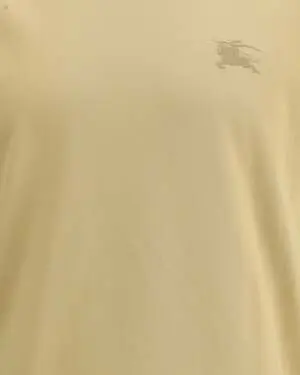 Burberry T-shirt With Check Tris Ale - Beige