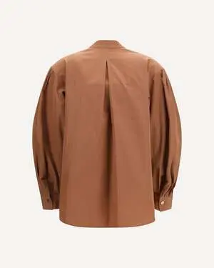 FORTE_FORTE High-neck Voluminous Sleeve Top