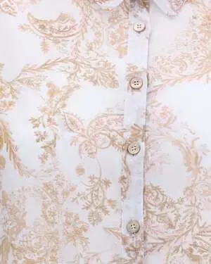 FORTE_FORTE Nontiscordardime" Print Regular-fit Voile Shirt