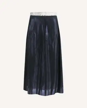 MARGIELA Maison Foil-treated Midi Skirt