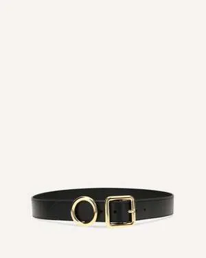 Jacquemus Leather Regalo Belt - Black
