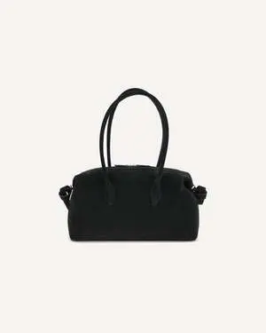 Yuzefi Brioche Shoulder Duffle Bag - Black