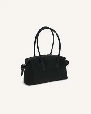 Yuzefi Brioche Shoulder Duffle Bag - Black