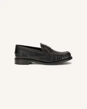 Prada Leather Loafers - Black
