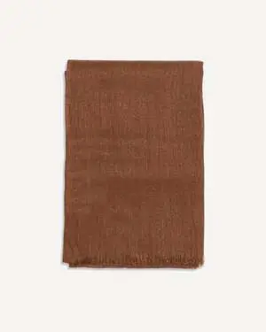 Brunello Cucinelli Silk And Cashmere Scarf - Brown