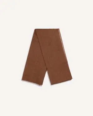 Brunello Cucinelli Silk And Cashmere Scarf - Brown