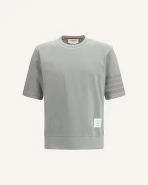 Thom Browne Bar Cotton Jersey T-shirt - Grey