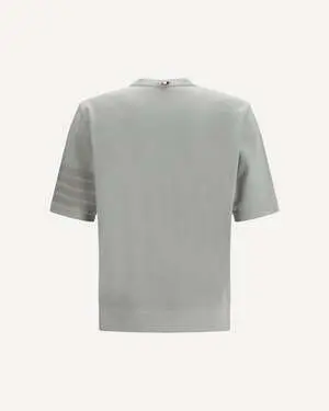 Thom Browne Bar Cotton Jersey T-shirt - Grey