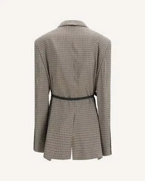 Balenciaga Single-breasted Vichy Jacket - Multicolour