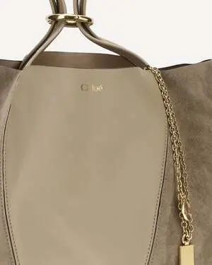 Chloé Spin Shoulder Bag - Beige