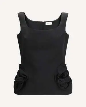 Magda Butrym Sleeveless Top With Floral Appliqués