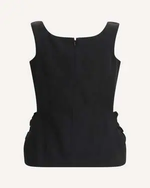 Magda Butrym Sleeveless Top With Floral Appliqués