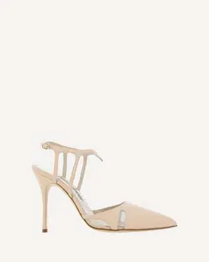 Manolo Blahnik Arcadia Fabio Leather Pumps