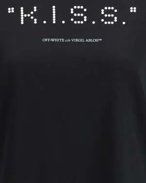 Off-White Kiss" Graphic Print Cotton T-shirt