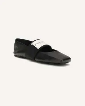Givenchy Leather Sliced Square Ballerinas