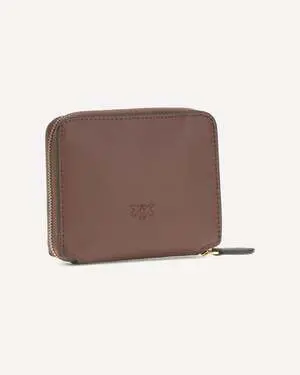 Pinko Leather Zip-around Wallet - Brown