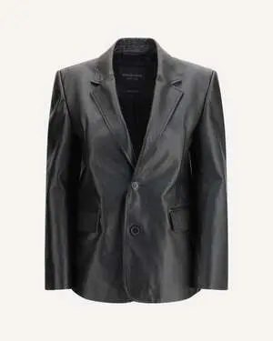Balenciaga Leather Single-breasted Jacket