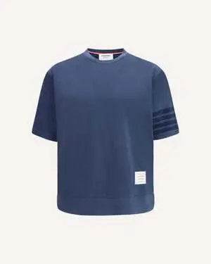 Thom Browne 4-bar Cotton Jersey T-shirt - Blue