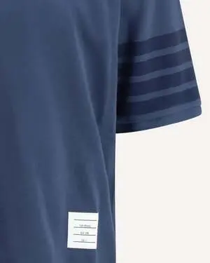 Thom Browne 4-bar Cotton Jersey T-shirt - Blue