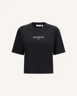 Off-White Made On Earth, Designed On A Plane" Cotton T-shirt - Black