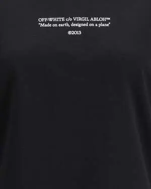 Off-White Made On Earth, Designed On A Plane" Cotton T-shirt - Black