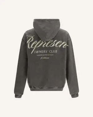 REPRESENT Cotton Hooded Sweatshirt With Monogram And Graphic Print