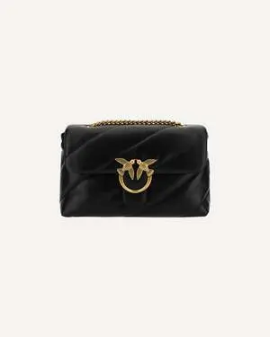 Pinko Love Classic Leather Shoulder Bag