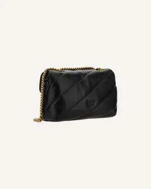 Pinko Love Classic Leather Shoulder Bag