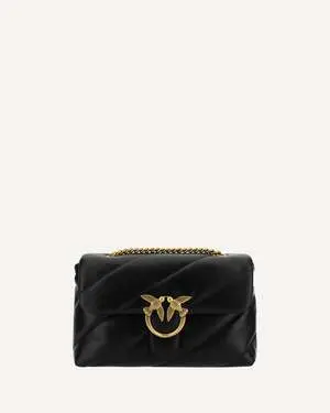 Pinko Love Classic Leather Shoulder Bag