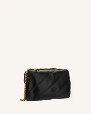 Pinko Love Classic Leather Shoulder Bag